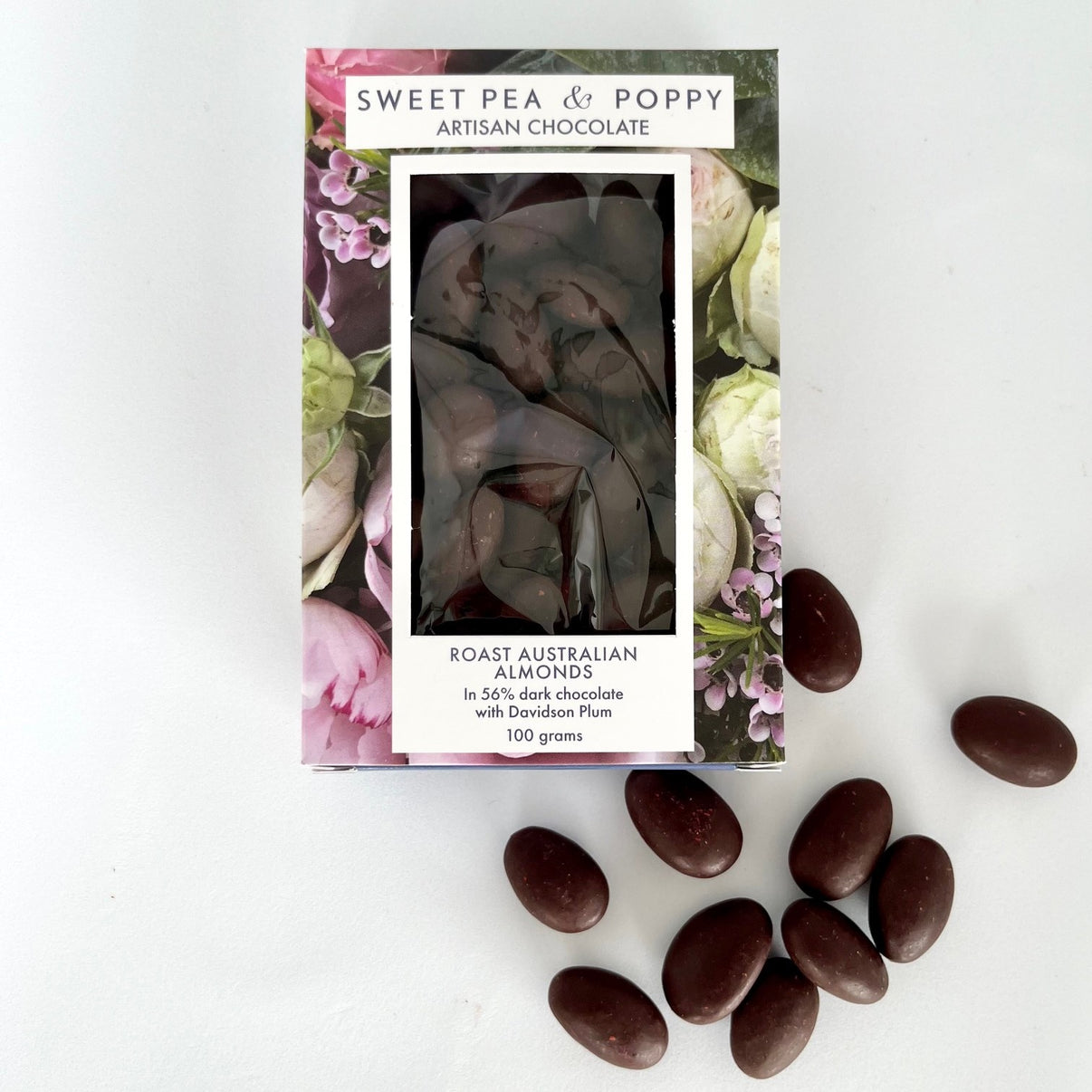 Dark Chocolate Coated Roast Almonds – Sweet Pea & Poppy